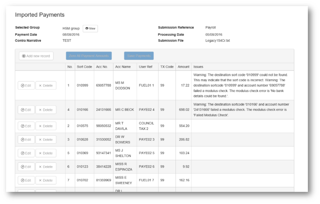 Create BACS Submission From File